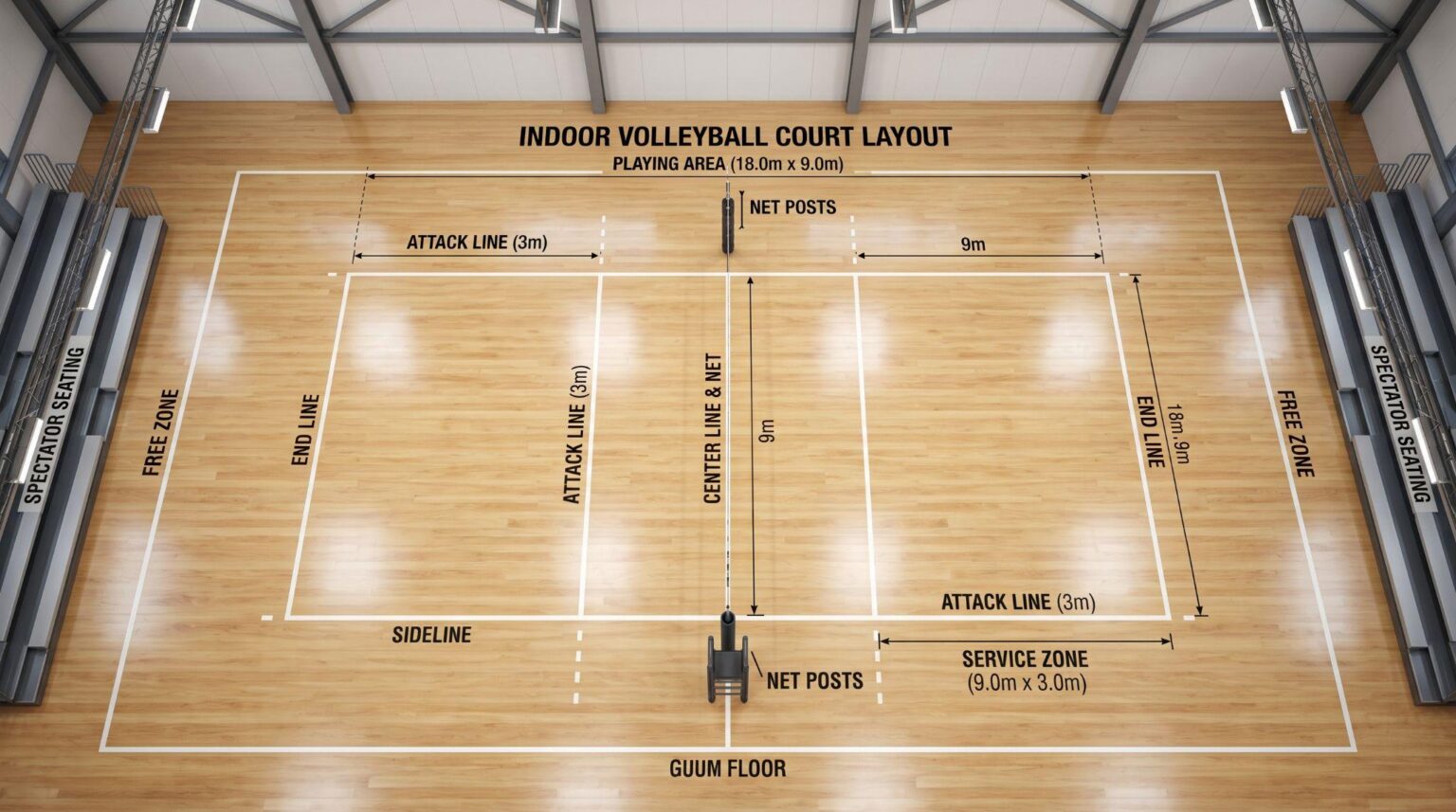 Volleyball Court Dimensions: Indoor & Beach Court Size Guide